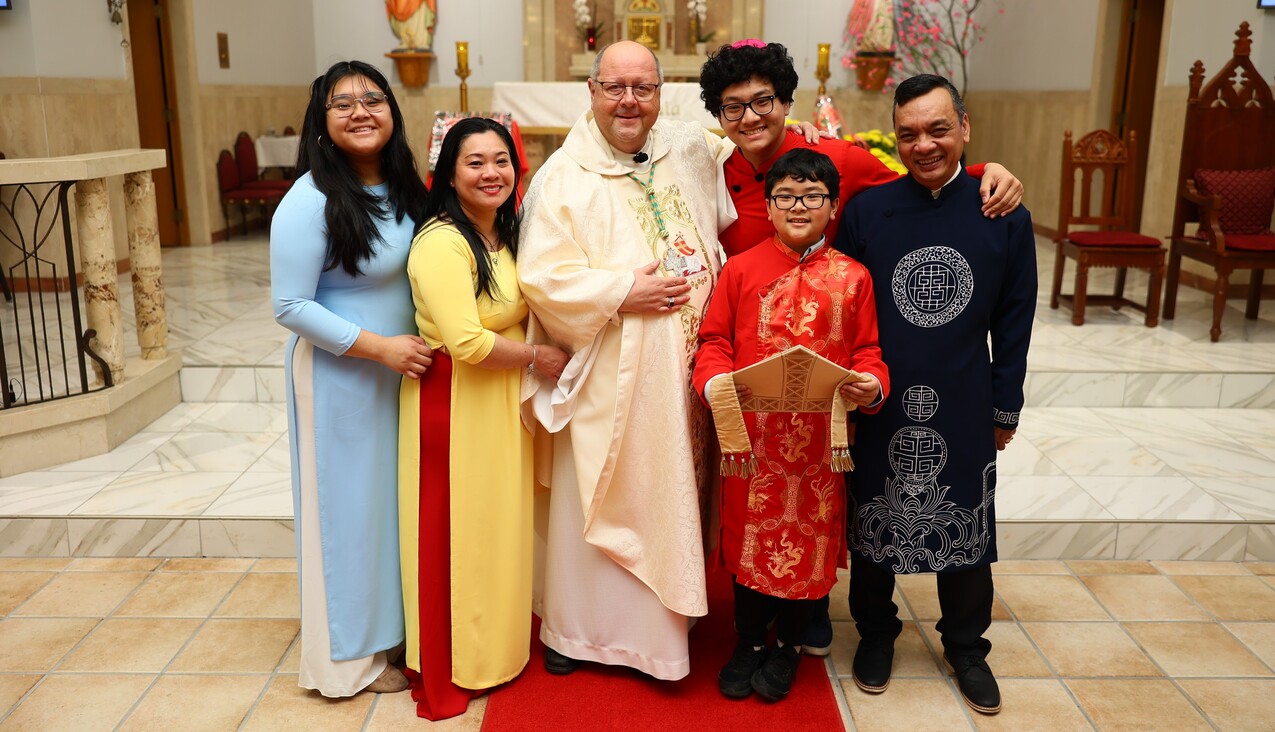 Vietnamese Catholic Blessings Song Vinh Catholic Church. Stained Glass