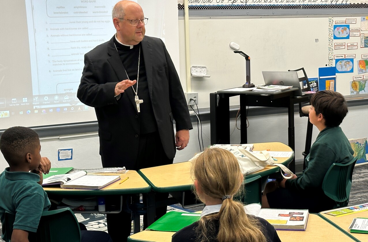 Bishop visits St. Sebastian School in recognition of its Blue Ribbon ...
