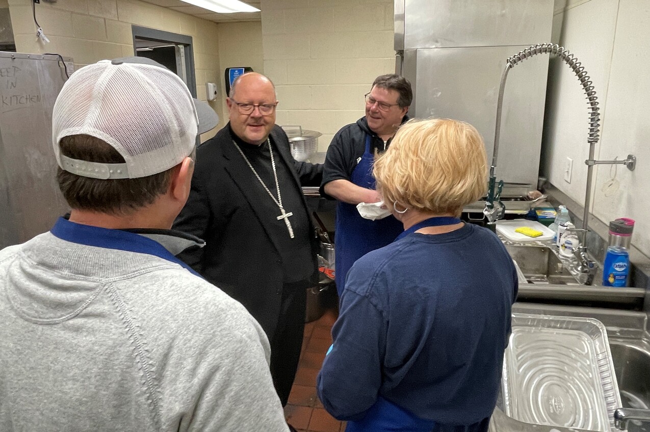 St. Gabriel Parish hosts Bishop Malesic for Stations, fish fry