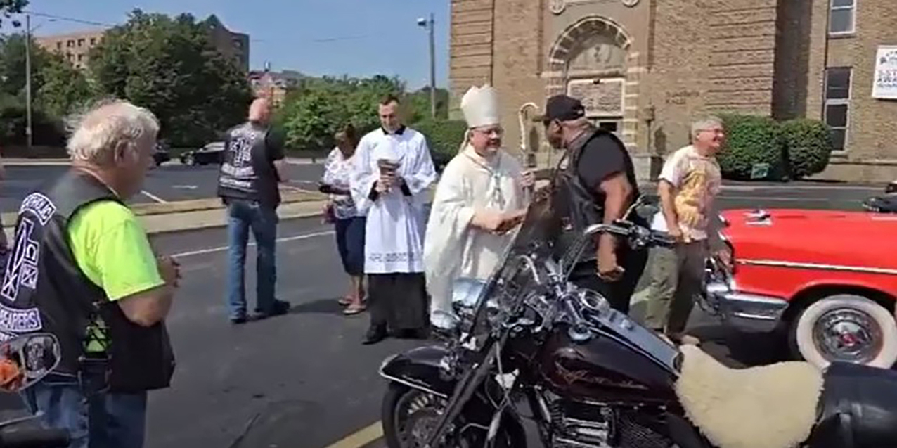Motorcycles blessed for a journey of service
