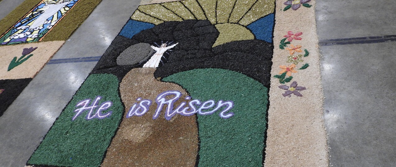 Carpets of Holy Week return to La Sagrada Familia Parish