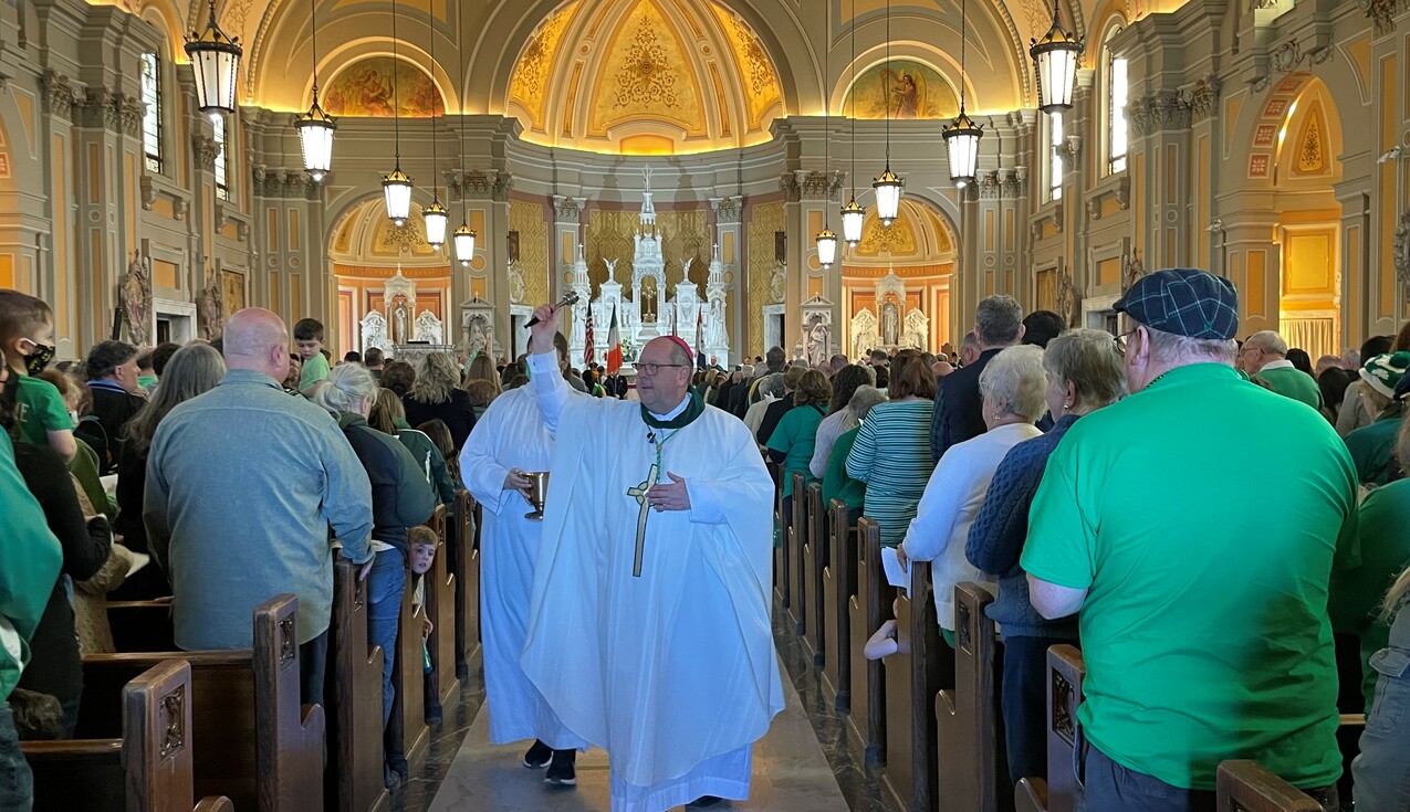 Mass at St. Colman, parade highlight bishop’s St. Patrick’s Day