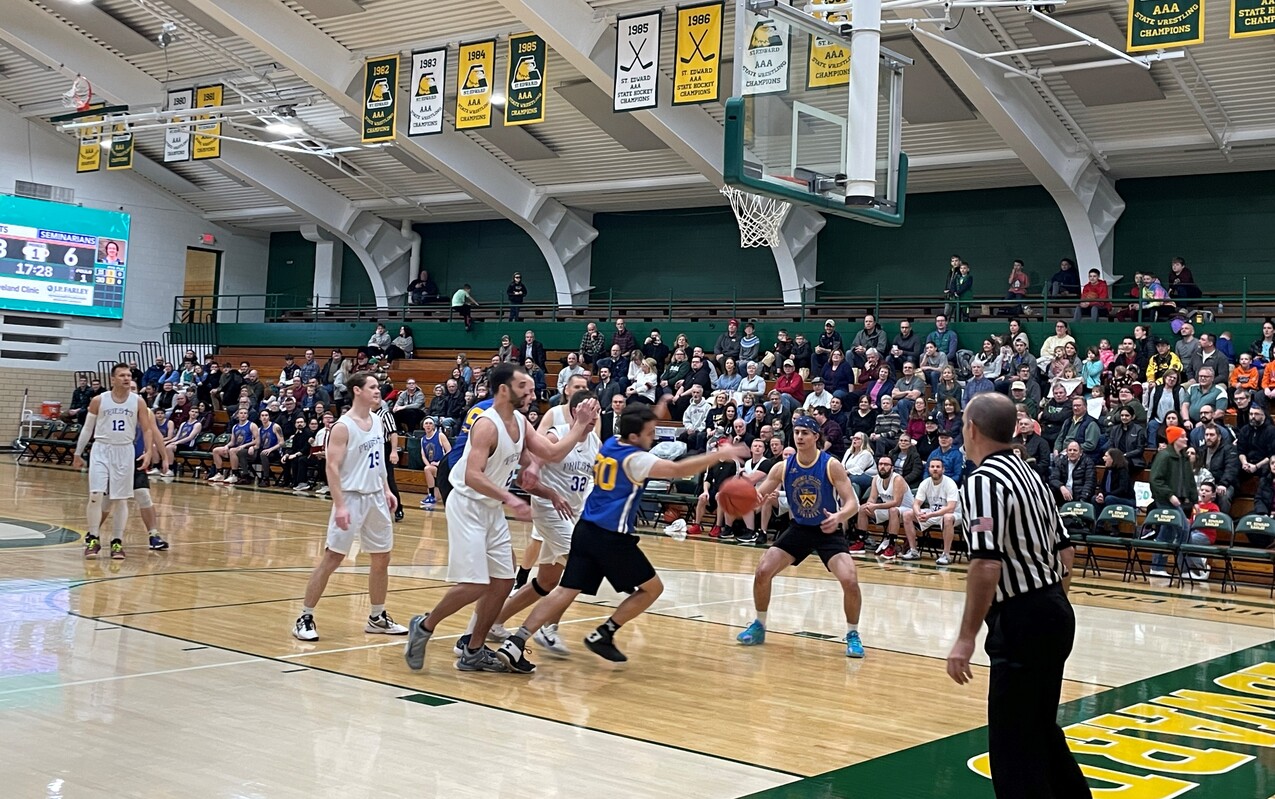 Seminarians are victorious in annual Priests vs Seminarians basketball game