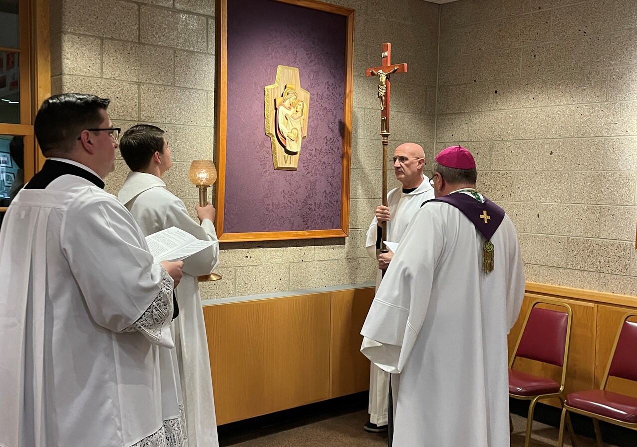 Bishop resumes fish fry, stations tradition at SS. Cosmas and Damian Parish